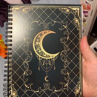 Magic Flower Moon Spiral Notebook Ruled Line - Etsy