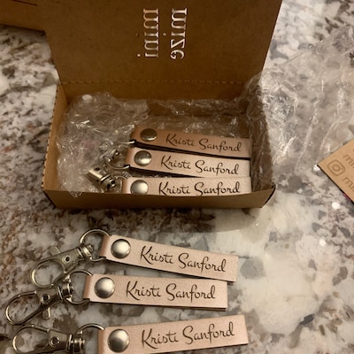 Set of 5 Personalized Zipper Name Tag Charms With Snap Hook for School ...