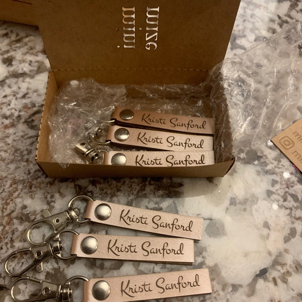 Set of 5 - Personalized Zipper Name Tag Charms With Snap Hook for ...