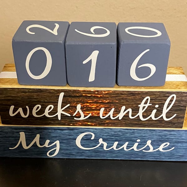 Cruise Vacation Countdown, Days Until, or Optional (weeks Until), Our ...