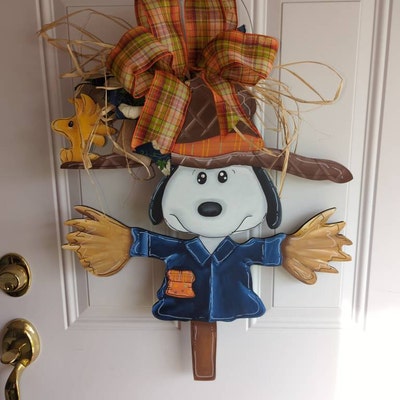Scarecrow Door Hanger Autumn Thanksgiving Fall Colors - Etsy