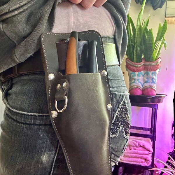 Pruner Sheath. Leather Holster - Tool Pouch for Pruning Shears or ...