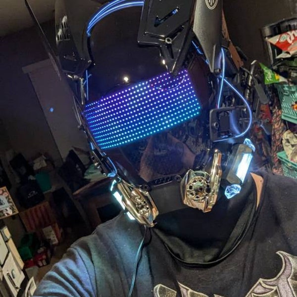 Bluetooth Cyberpunk Mask - Futuristic Mask -cyberpunk Helmet-tech Mask ...