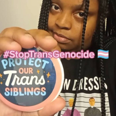 Protect Trans Siblings, Transgender Rights Pin, Pride Button, Trans ...