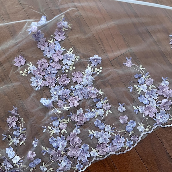 Scallop Cut Veil Flower, Mermaid Tail Bridal Veil, Veil Wedding ...