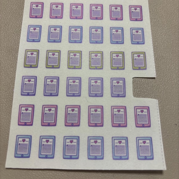 Ebook Reader Icon Stickers | Digital Reading and Book Tracker Stickers ...