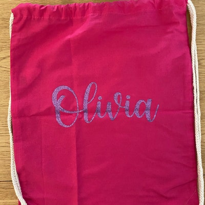 Personalised Pe Bag, Girls School Bag, Boys School Bag, Kids Drawstring ...