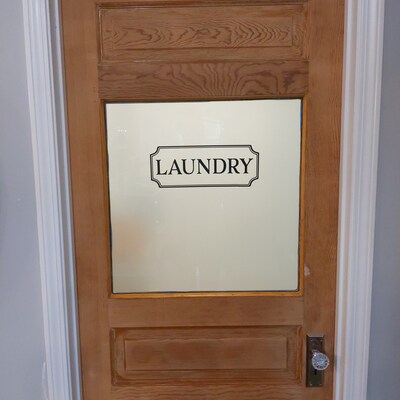 Laundry Vinyl Decal, Laundry Room Decal, Glass Door Decal, Vinyl ...