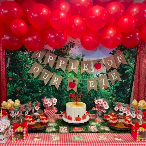 Apple of Our Eye Baby Shower, Fall Baby Shower Decorations, Apple of ...