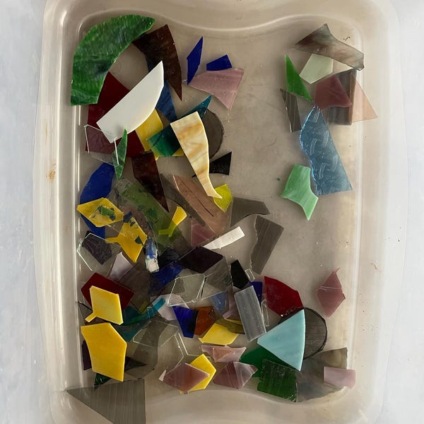 Colorful Stained Glass Scrap Pieces – Ideal for Mosaics, Resin Art ...