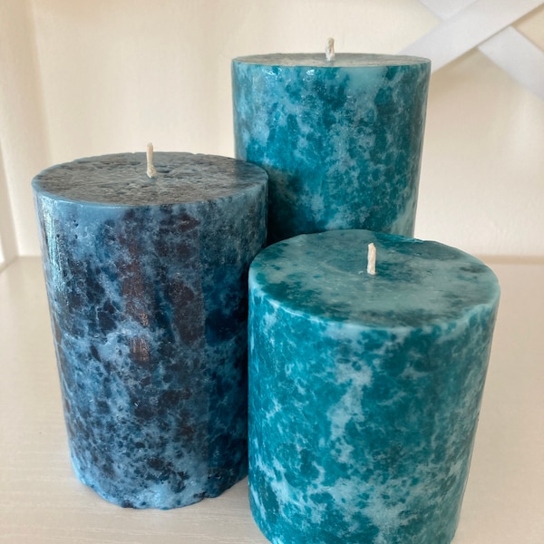 Teal Turquoise Candles. Unique Candle for Turquoise Home Decor ...
