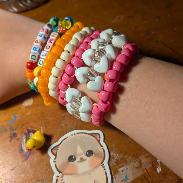 Kandi Teeth Cuff: Weirdcore Beaded Jewelry, Kidcore Fashion - Etsy