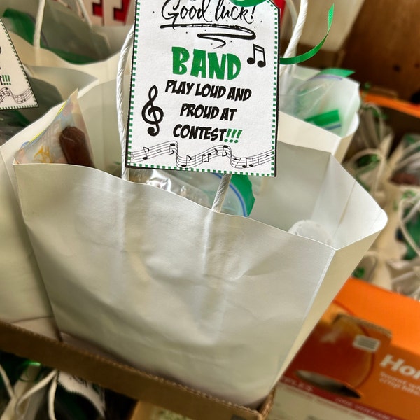 Good Luck Band Play Loud and Proud Favor Tags, Thank You Tags, Gift ...
