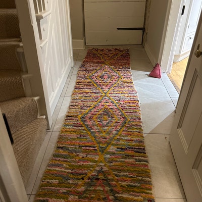 White Moroccan Runner Rug Hallway Runner Rug Moroccan White and Brown ...