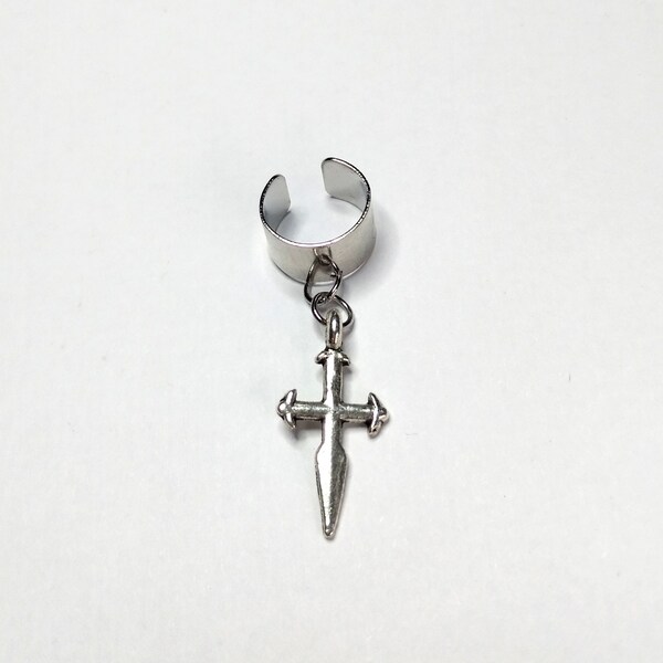 Ear Cuff Blanks DIY Platinum Steel Finish 23 Gauge With Hole - Etsy