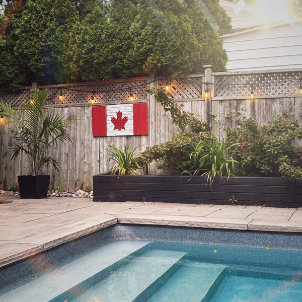 Handmade Rustic Wood Canadian Flag | Canada Decor and Gift | Canada Day ...