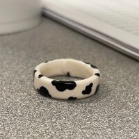 Cow Print Ring - Etsy