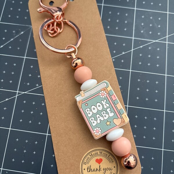 Reader Keychain, Stacked Books Keychain, Book Keychain, Bookish Gift ...