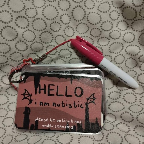 Vampire Communication Cards Keychain | Autism, Nonverbal / Speaking ...
