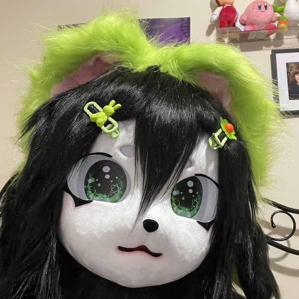 Light Purple Kig Fursona Head , Kemono Mask Head, Cosplay Furrysuit ...