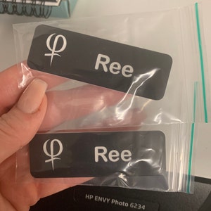 Personalised Premium Name Badge Staff ID Tag With Pin Design Your ...