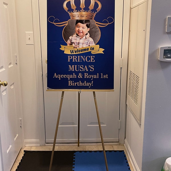 Easel for Wedding Sign Modern, Wooden Floor Easel for Welcome Sign ...