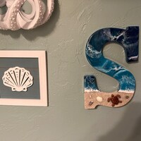 Personalized Beach Theme Letter for Wall | Seaturtle Gift | Coastal ...
