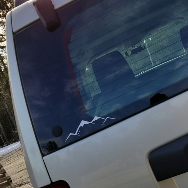 Simple Mountain Decal, Simple Mountain Range Decal, Adventure Decal ...