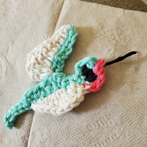 Hummingbird Applique - Crochet PATTERN PDF - Bird, Garden - Jayda ...
