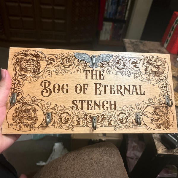 Wiccan Altar Table, Triple Moon Goddess, Altar Board Engraved, Wooden ...