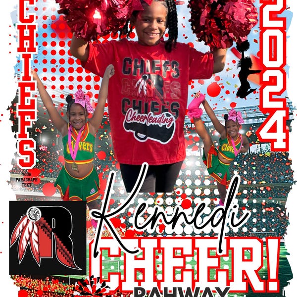 Cheerleading Editable Canva Template, Change Text, for Cheer & Dance ...