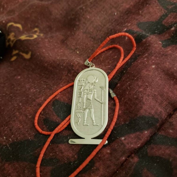 Custom Made Egyptian God Thoth Cartouche Necklace, Egyptian Jewelry ...