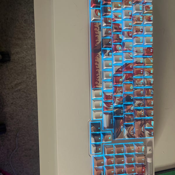 KDA All Out Seraphine - Seraphine Superstar Lol Series Keycap Set, 127 Keys PBT for Mechanical ...