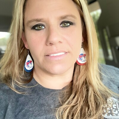 Sports Pennant Faux Leather Earrings - Etsy