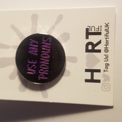 Pronoun / Pronouns Enamel Pin Design Your Own Gift - Etsy UK