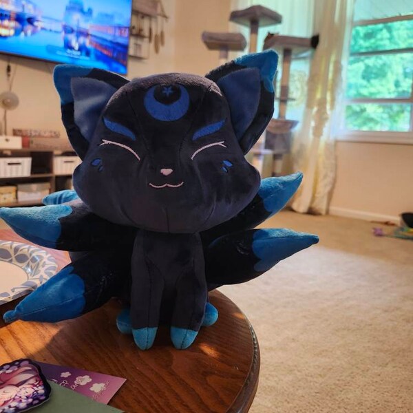 Kawaii Kitsunes Zenith Plushie | Cute Kitsune Plushie | Dark Moon Fox ...
