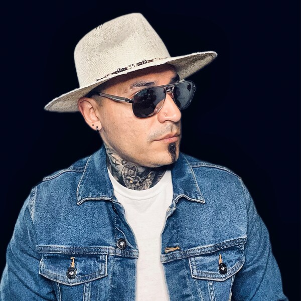 Custom Mens Rock N Roll Fedora Distressed, Southern Rocker Men Hat ...