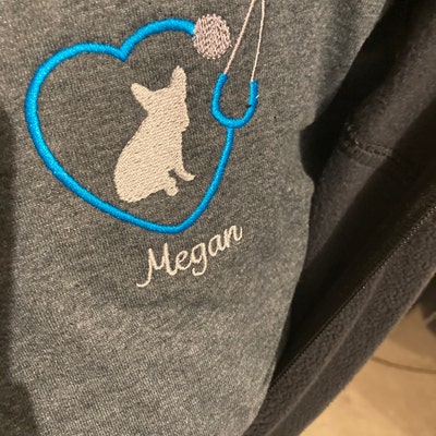 Full Zip Vet Tech Jacket With Sleeve, Vet Assistant Hoodie With Pockets ...