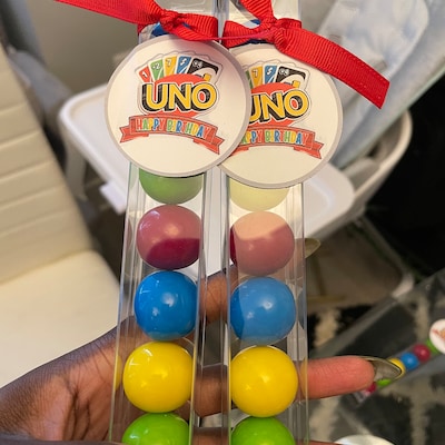 UNO Birthday Party Favor Gumball Candy, SET OF 6 - Etsy
