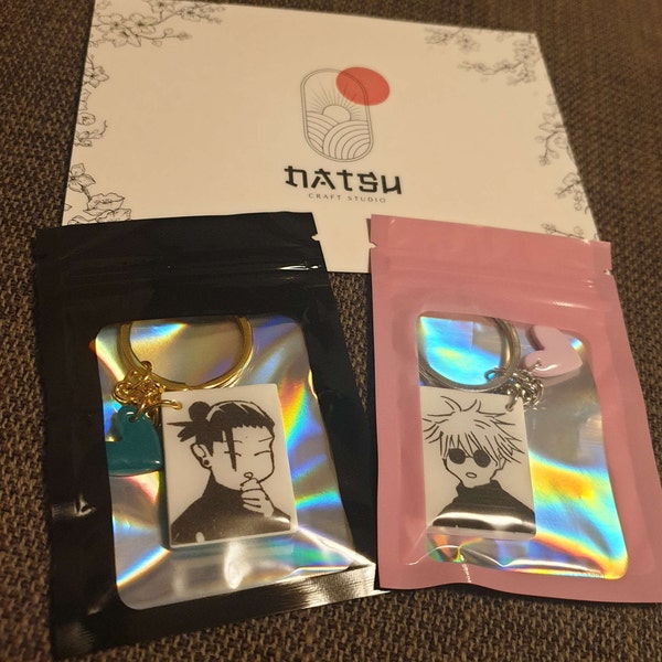 Gojo Satoru & Geto Suguru Keychain | JJK Inspired Jewelry | Polymer ...