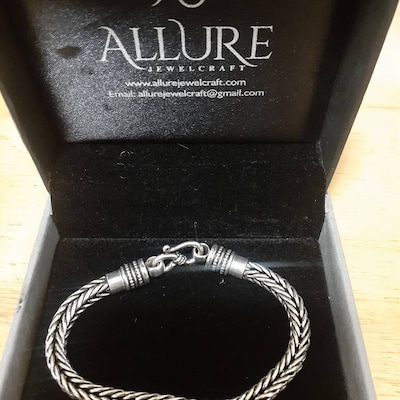 925 Sterling Silver Men Chain Necklace, Bali Chain Necklace, Handmade ...