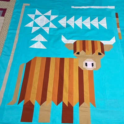 QUILT PATTERN Cattle Call a Highland Coo cow Quilt Pattern by Art East ...