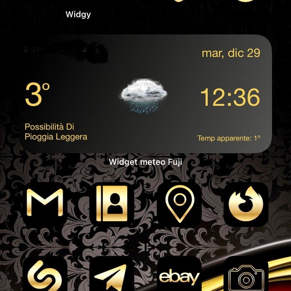 5000+ Gold iPhone Ios 18 App Icons Pack | Gold Icon Aesthetic Black ...