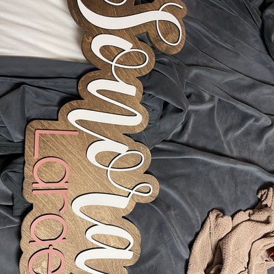 Personalized 3D Nursery Baby Name Sign Custom Wood Name Plaque ...