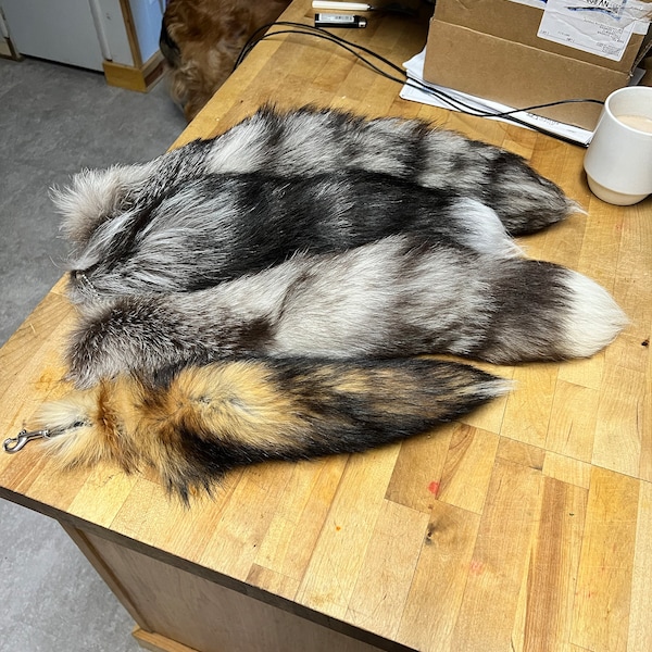 Red Fox Tails With Keychain Option - Etsy