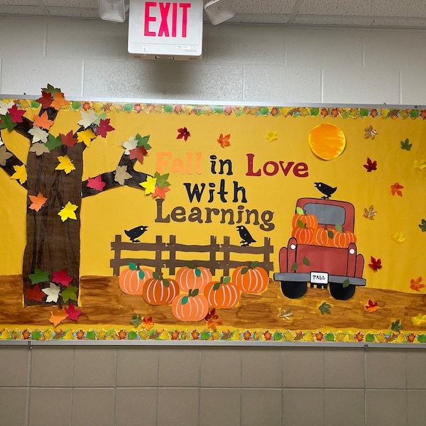 Teacher School Fall Bulletin Board for Classroom Decoration/ Fall ...