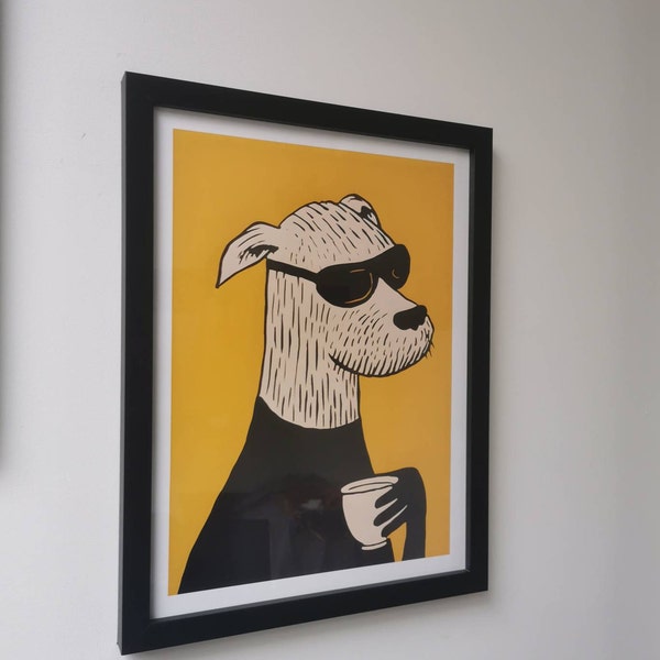 Minimalist Art Deco Dog Poster • Modern Distinguished Dachshund Wall ...