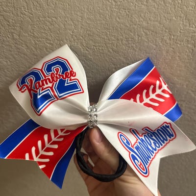 Custom Collegiate Long Tails Skinny Cheer Bow You Choose Custom Colors ...