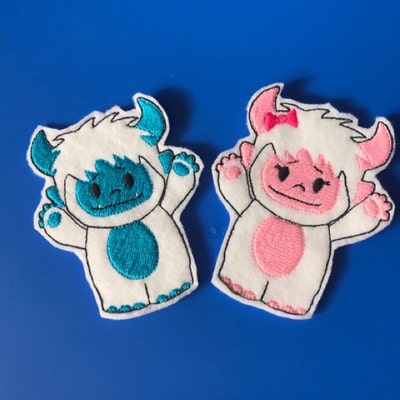 ITH Digital Embroidery Design Yeti Finger Puppet Set 4X4 Hoops and ...