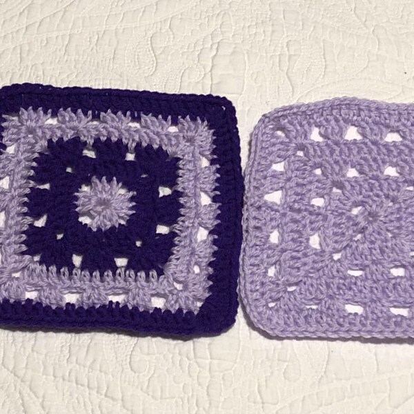 Framed Granny 8" Granny Square Crochet PATTERN PDF - May - Striped ...